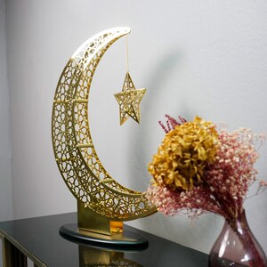 Crescent Moon With Star Ramadan Decoration Islamic Home Decor Ramadan ...