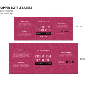 DIY Red Editable Product Label Templates - Red Body Butter Labels, Red ...
