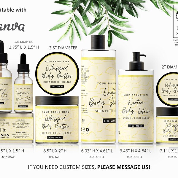 Cosmetic Labels - Etsy
