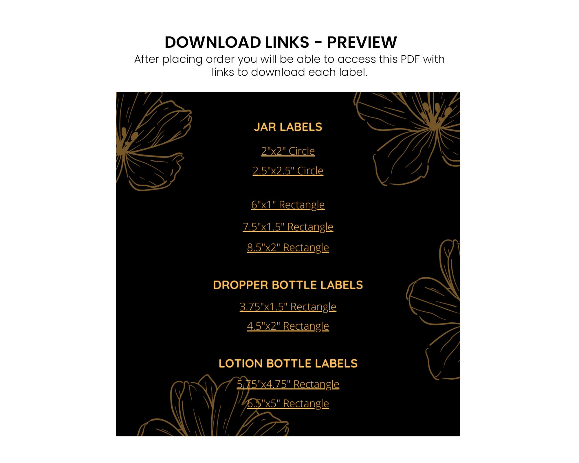 DIY Luxury Gold Bottle Labels Template Editable Jar Labels - Etsy