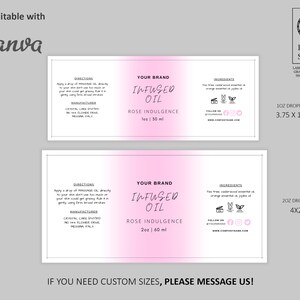 Editable Pink Cosmetic Label Templates Body Butter - Etsy