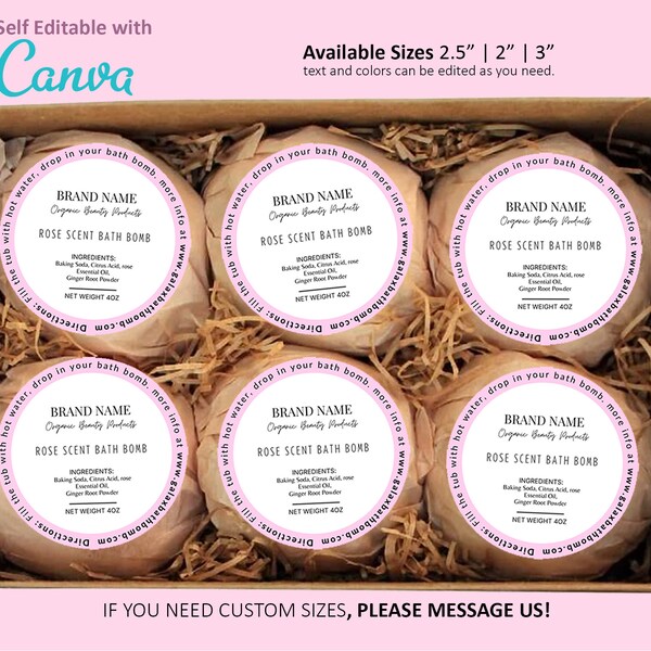 Bath Bomb Labels - Etsy