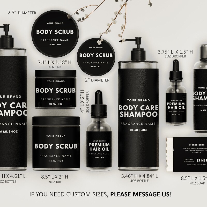 Product Label Template - Etsy