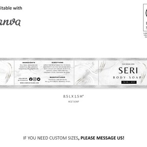Luxury White Marble Label Template - Body Butter Product Labels, Skin ...