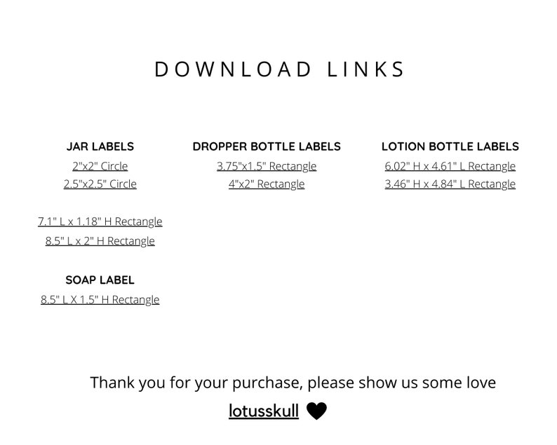 DIY Editable Pink and White Cosmetic Label Template for Body | Etsy