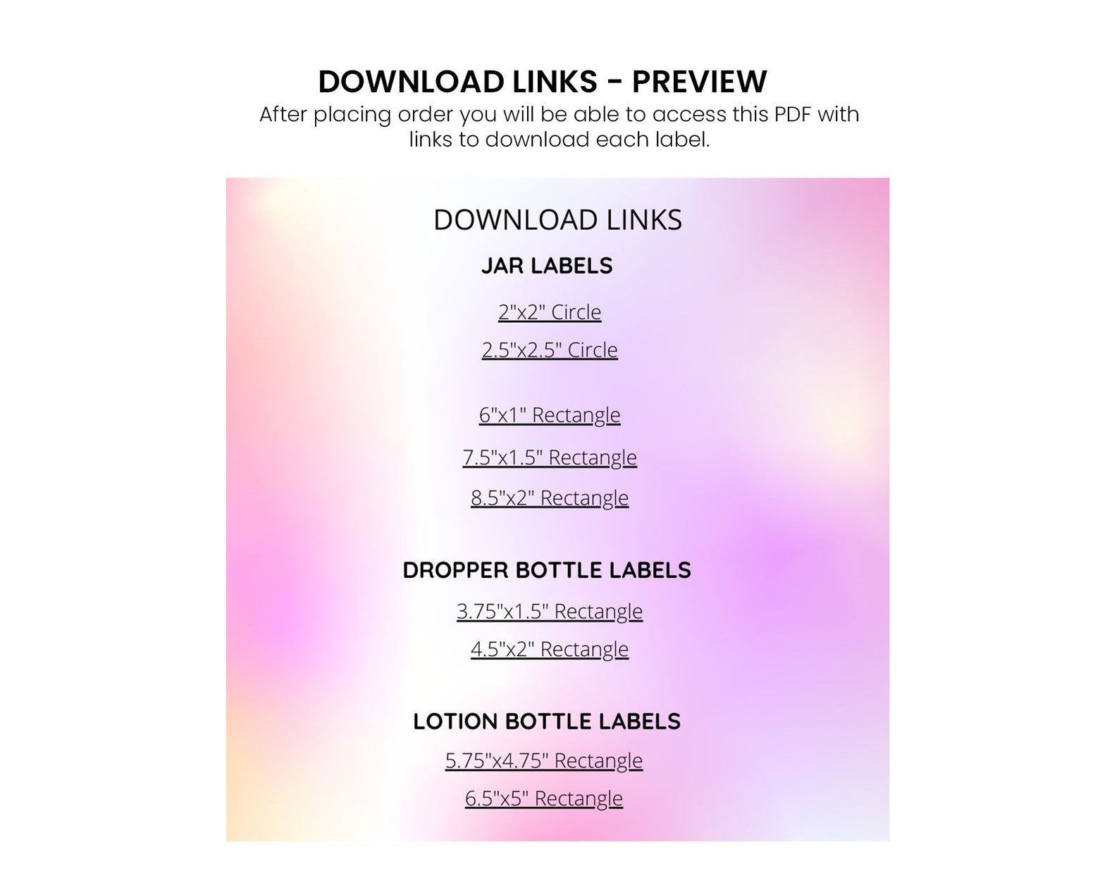 Editable Pink Product Labels Template Body Butter Sugar - Etsy