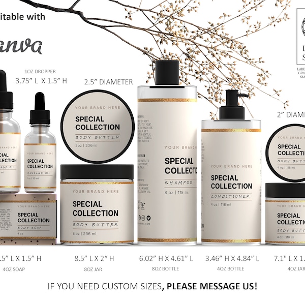 Gold Border Labels - Etsy