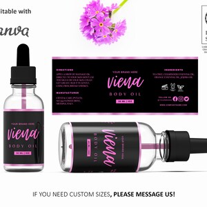 Editable Hot Pink Skincare Labels Template - Body Butter Labels,jar ...