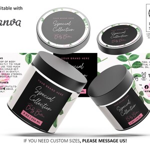 Editable Rose Label Template - Skincare,product Labels,body Butter ...
