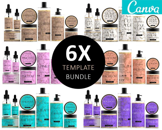 Marble Gold Stone Label Template Pack - Etsy