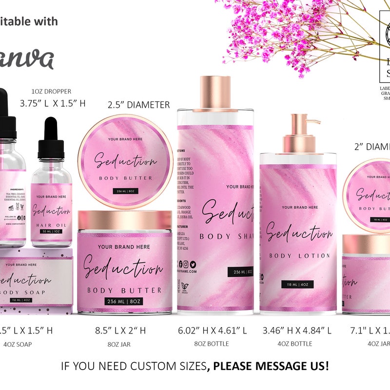 Lotion Labels - Etsy