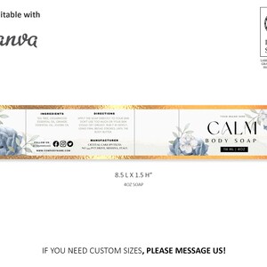 Luxury White and Blue Skin Care Label Template Body Butter,lotion ...