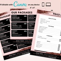 Editable Pink Rose Cosmetic Label Templates Body Butter,shower Bottles ...