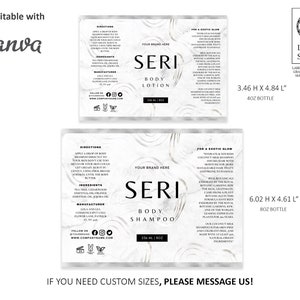 Luxury White Marble Label Template - Body Butter Product Labels, Skin ...