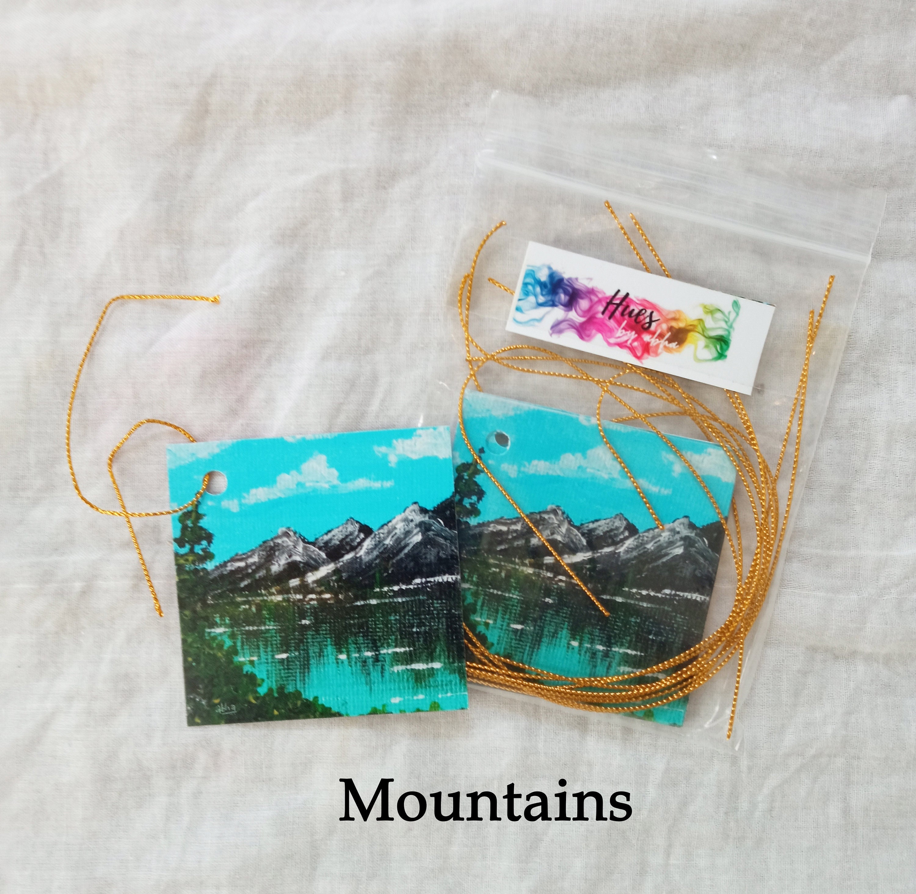 Landscape Painting Print Gift Tags Pack of 10 Original Art - Etsy