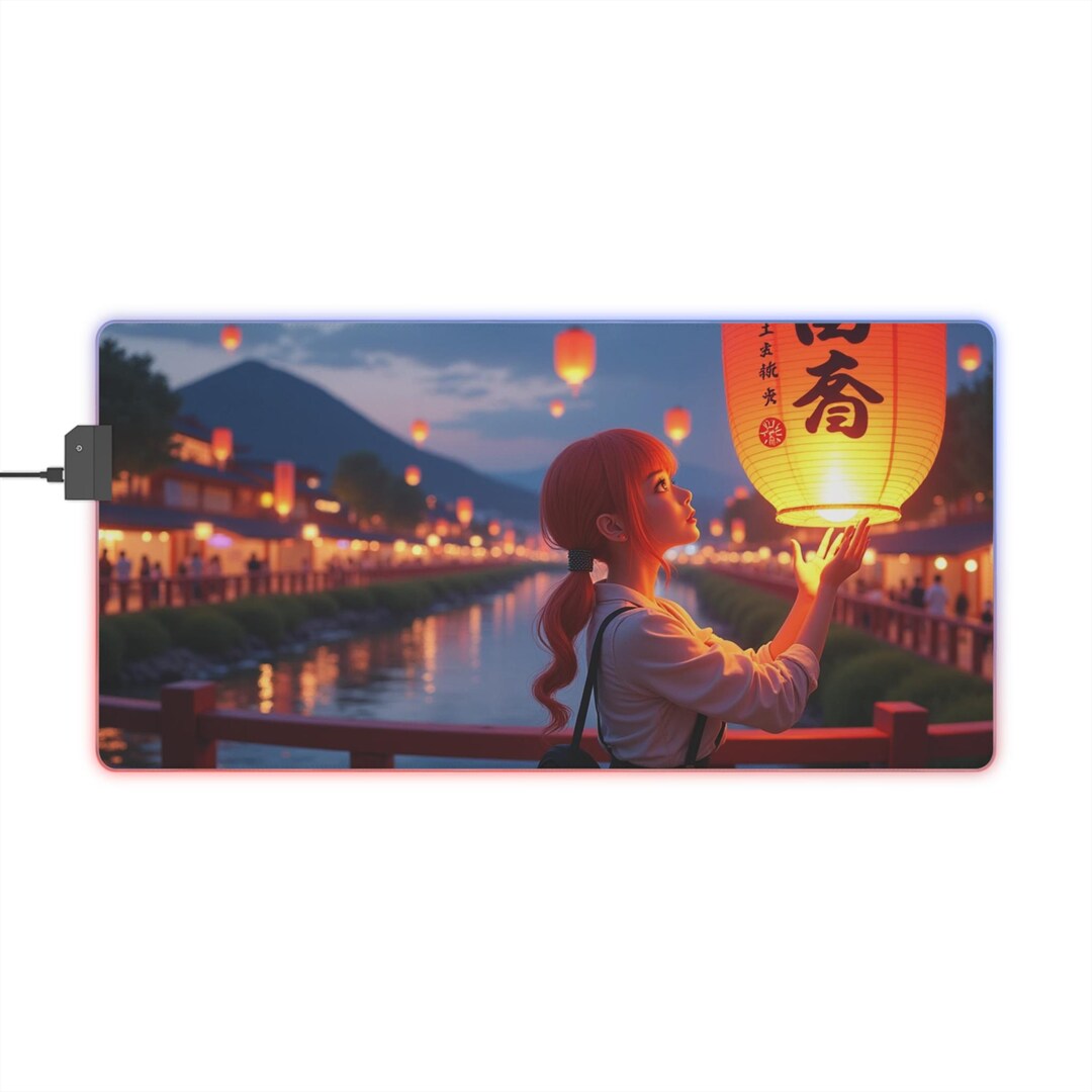 Anime Lantern Festival LED Gaming Mouse Pad Light up Gaming Pad ...
