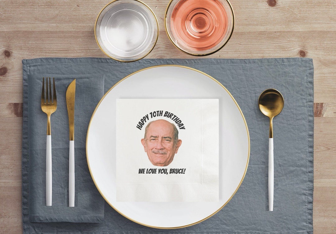 Personalized Birthday Party Napkins, Photo Paper Napkins, Custom ...