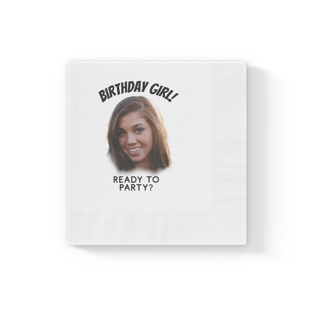 Personalized Birthday Napkins, Custom Photo Napkins, Party Napkins ...
