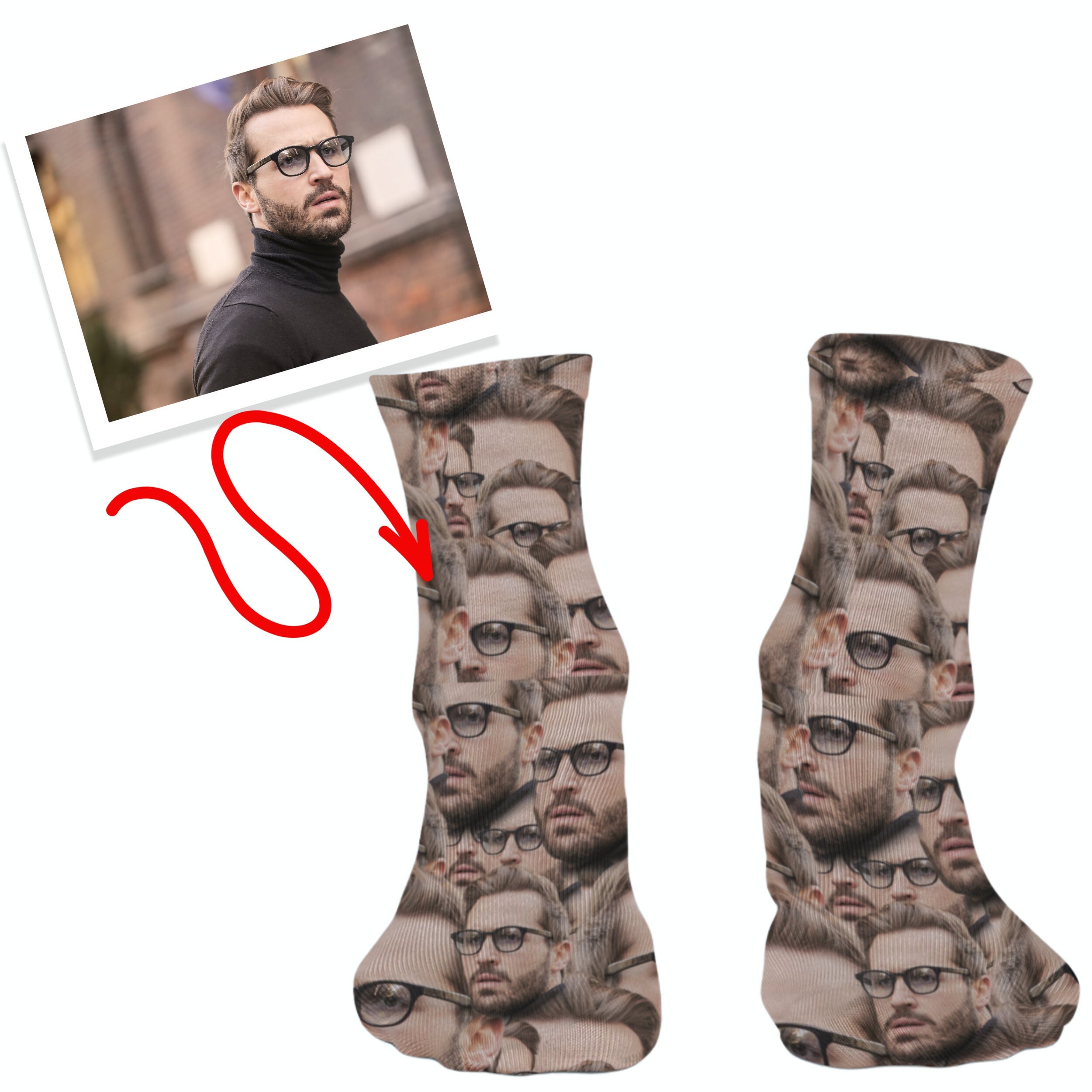 Custom Face Socks Personalized Photo Socks Custom Socks | Etsy