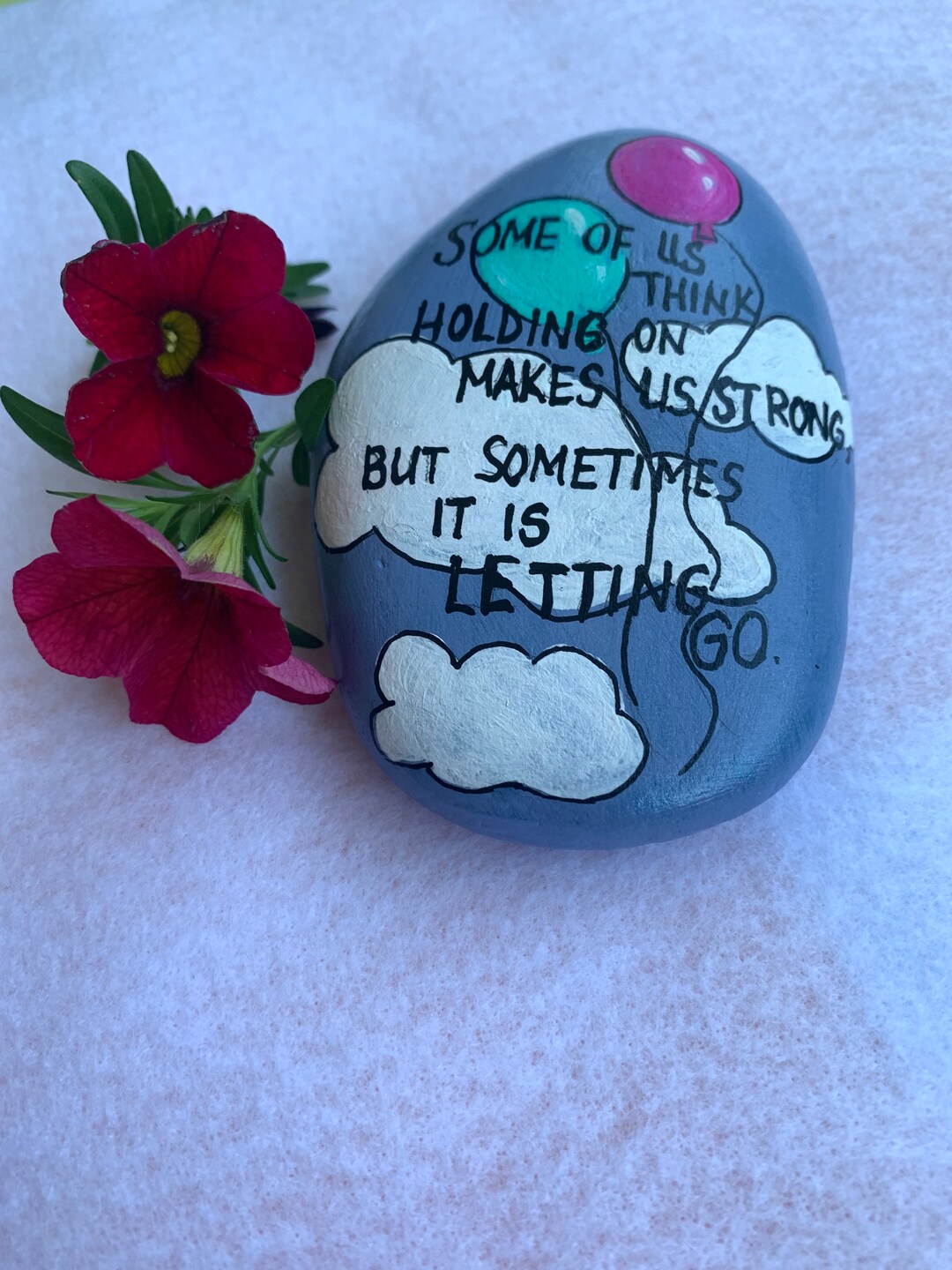 Inspirational Quotes Painted Rock/hand Painted Lake Rock: Some of Us ...