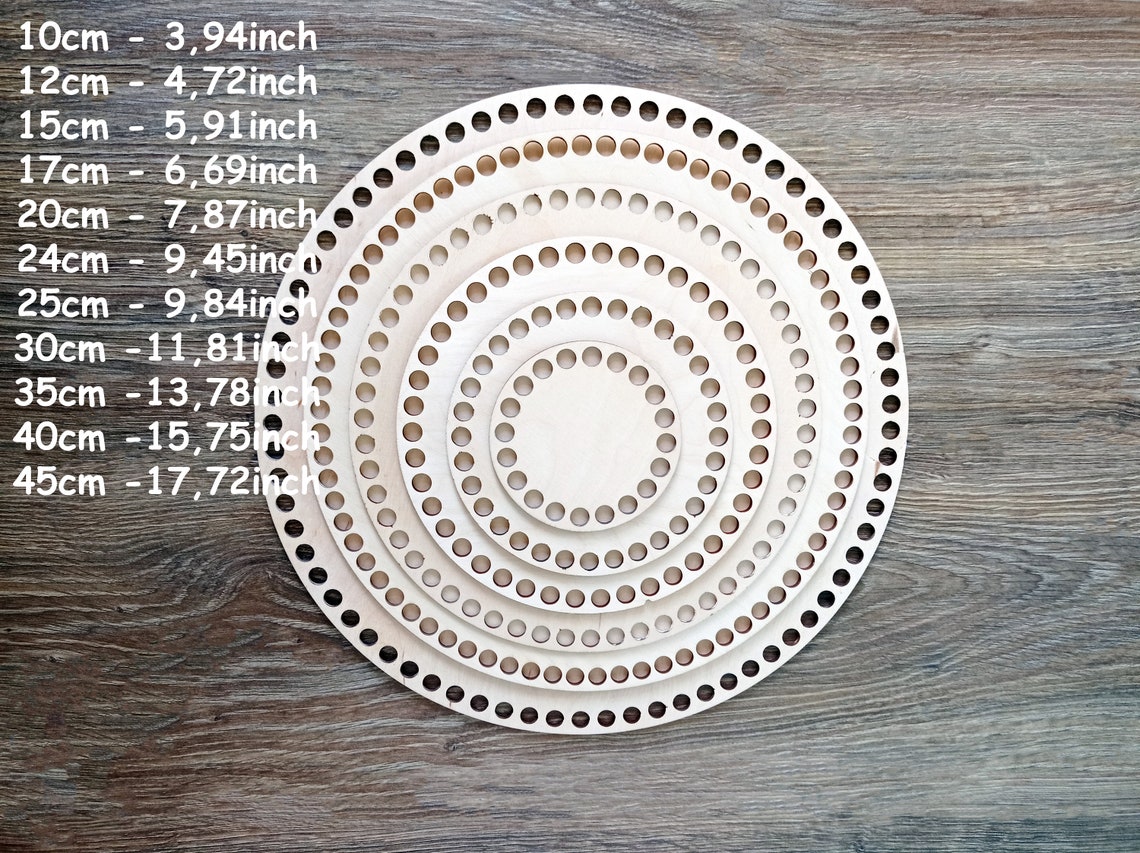 Wooden Round Bottoms for Craft DIY Wood Base Rochet - Etsy