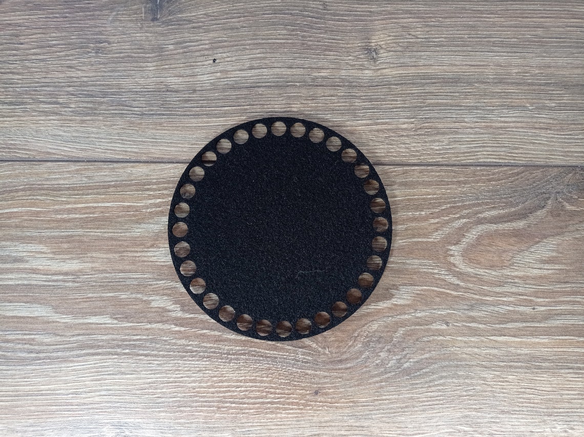Black Felt Base Bag Baskethole 9mm Felt Crochet Base for | Etsy