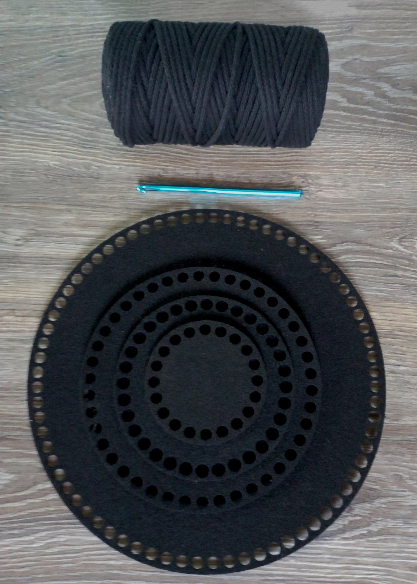 Black Felt Base Bag Baskethole 9mm Felt Crochet Base for - Etsy