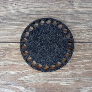 Graphite Felt Base, Bag Basket,hole 9mm, Felt Crochet Base for Bag, or ...