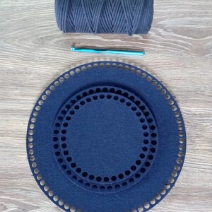 Felt Base, Bag Basket,hole 9mm, Felt Crochet Base for Bag, or Basket ...