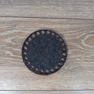 Graphite Felt Base, Bag Basket,hole 9mm, Felt Crochet Base for Bag, or ...
