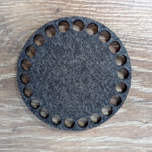 Graphite Felt Base, Bag Basket,hole 9mm, Felt Crochet Base for Bag, or ...