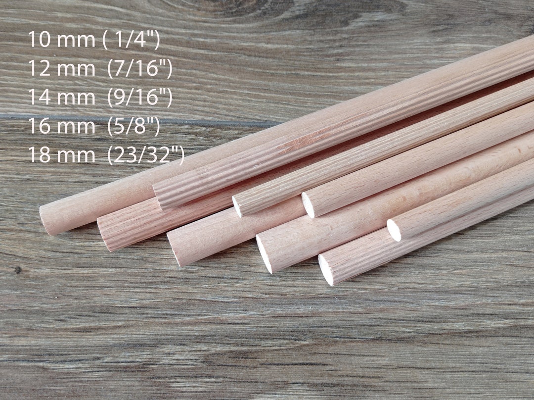 5 Wooden Dowels for Macrame Wall Hanging (1/4"-23/32") - Etsy