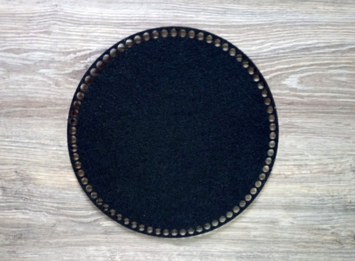 Black Felt Base Bag Baskethole 9mm Felt Crochet Base for - Etsy