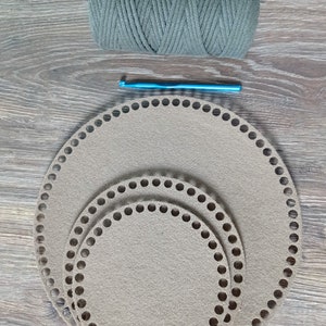 Felt Base, Bag Basket,hole 9mm, Felt Crochet Base for Bag, or Basket ...