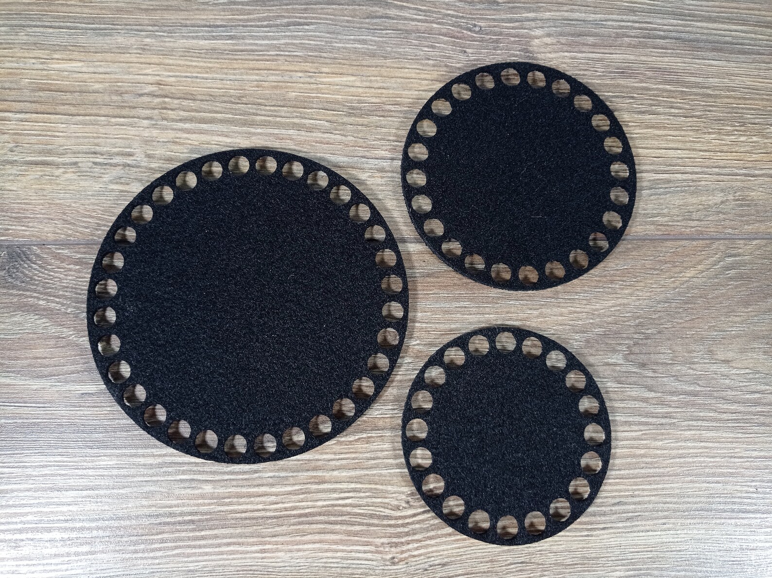 Black Felt Base Bag Baskethole 9mm Felt Crochet Base for | Etsy