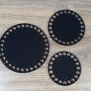 Black Felt Base Bag Baskethole 9mm Felt Crochet Base for | Etsy