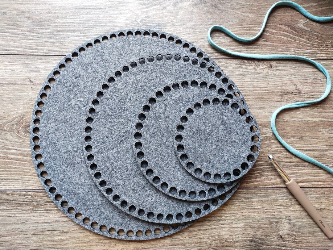 Buy Felt Base, Bag Basket,hole 9mm, Felt Crochet Base for Bag, or ...