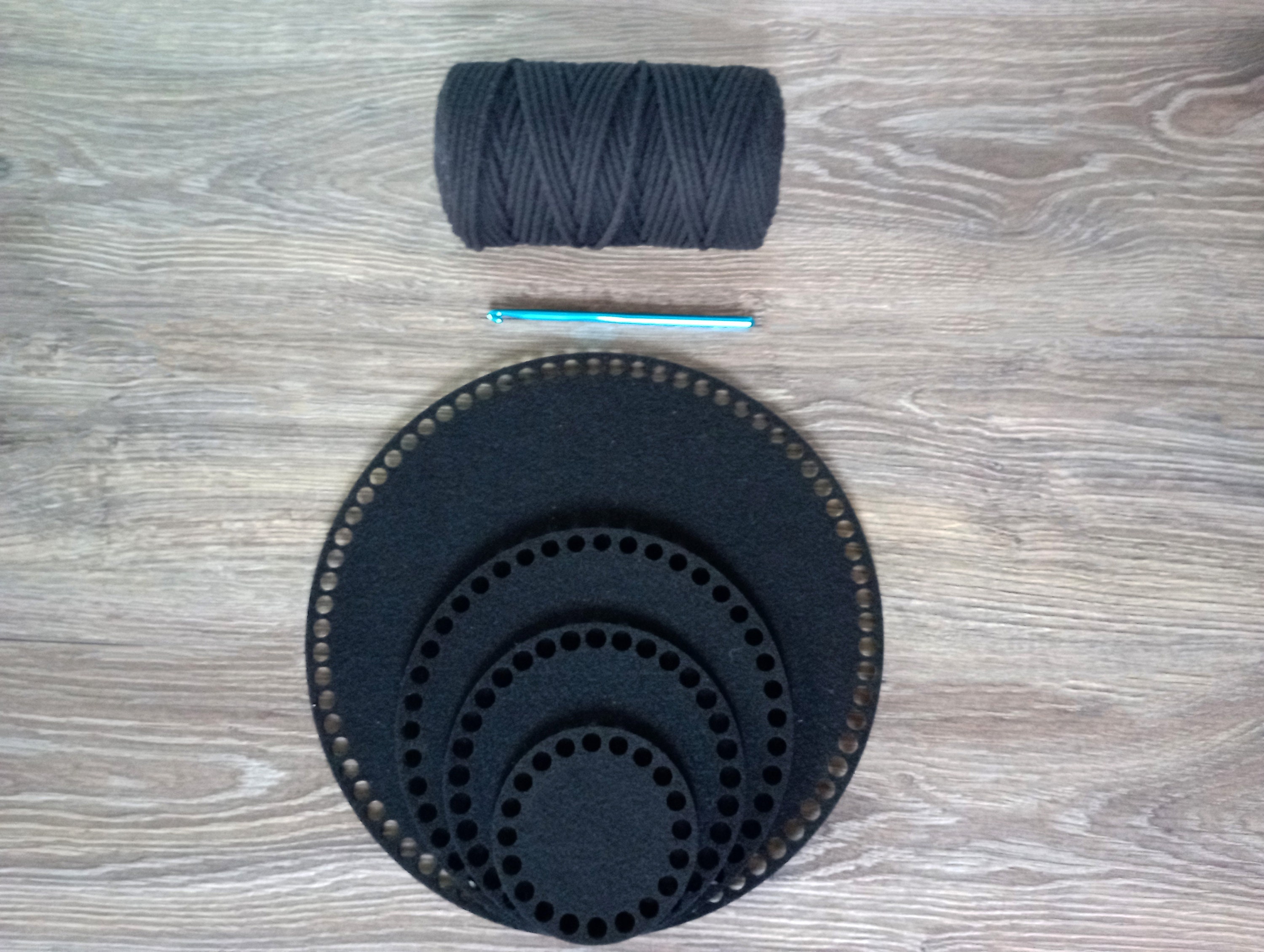 Black Felt Base Bag Baskethole 9mm Felt Crochet Base for - Etsy