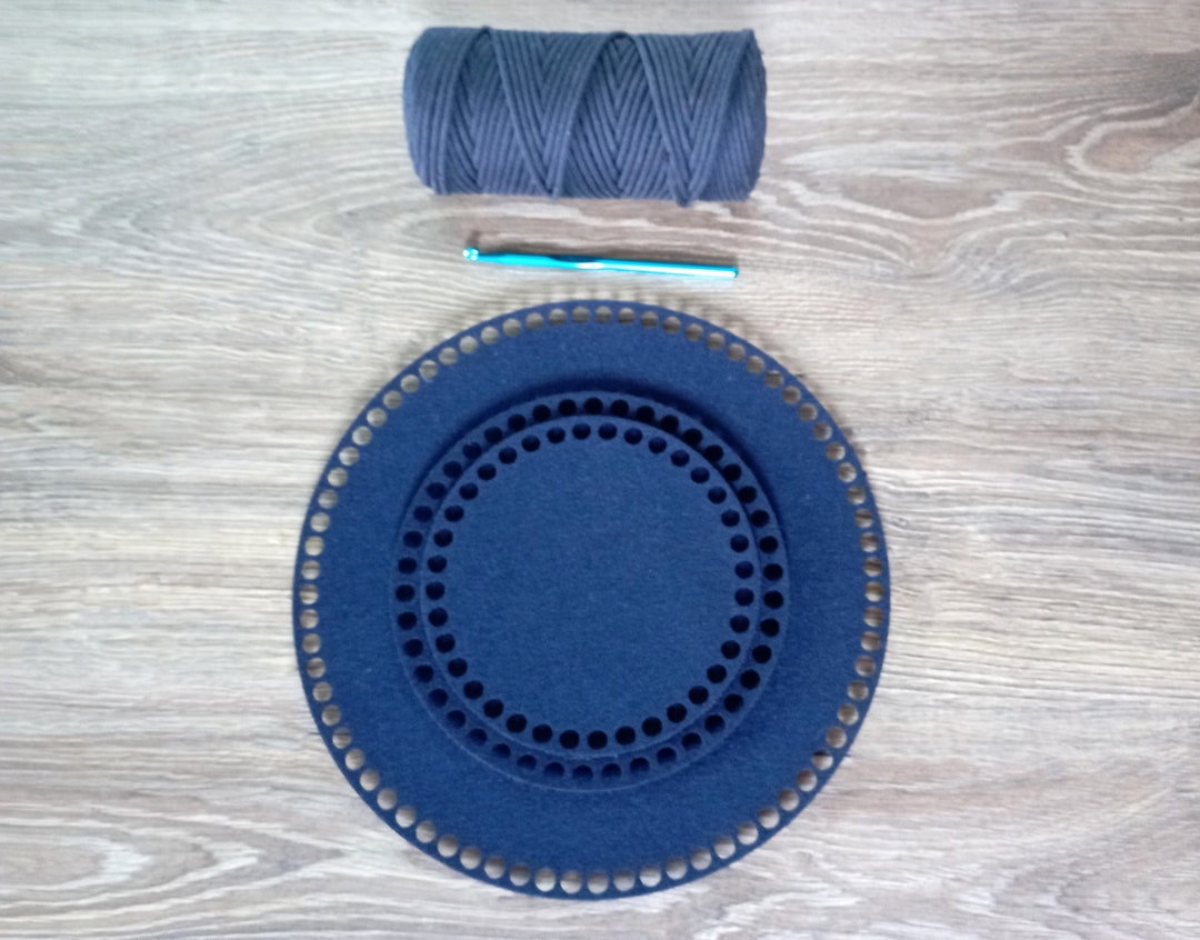 Felt Base, Bag Basket,hole 9mm, Felt Crochet Base for Bag, or Basket ...