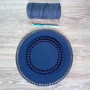 Felt Base, Bag Basket,hole 9mm, Felt Crochet Base for Bag, or Basket ...