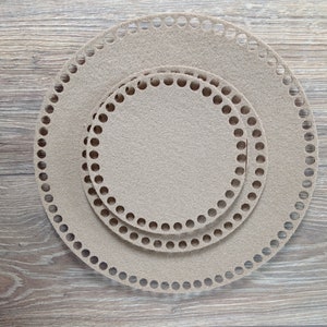 Felt Base, Bag Basket,hole 9mm, Felt Crochet Base for Bag, or Basket ...