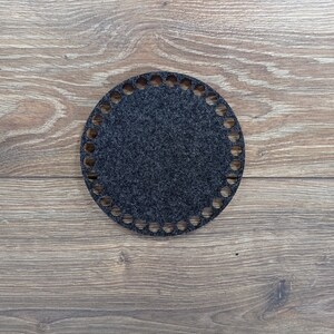 Graphite Felt Base, Bag Basket,hole 9mm, Felt Crochet Base for Bag, or ...
