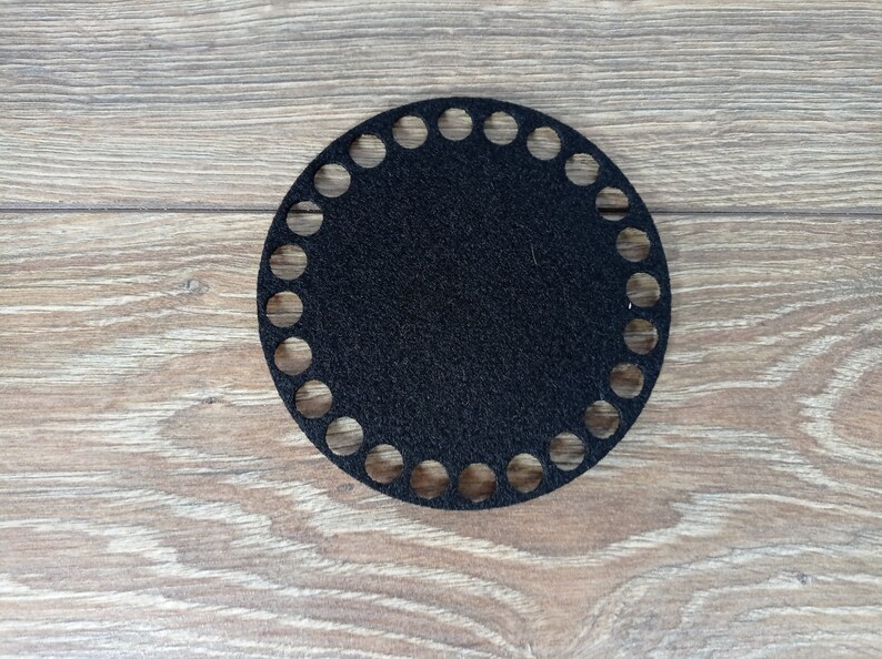 Black Felt Base Bag Baskethole 9mm Felt Crochet Base for | Etsy