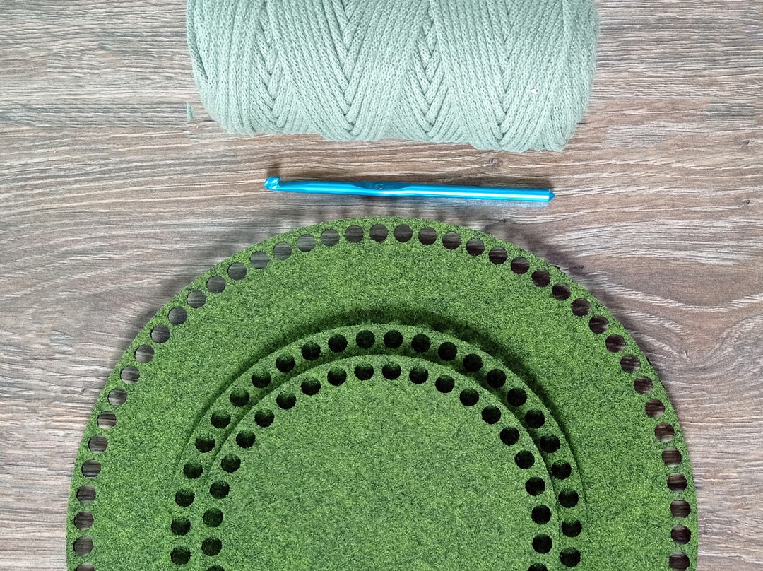 Felt Base Bag Baskethole 9mm Felt Crochet Base for Bag or - Etsy