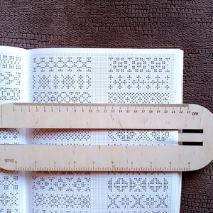 Wooden Jacquard Ruler, Diagram Reading Aid, Knitting Ruler, Tool for ...