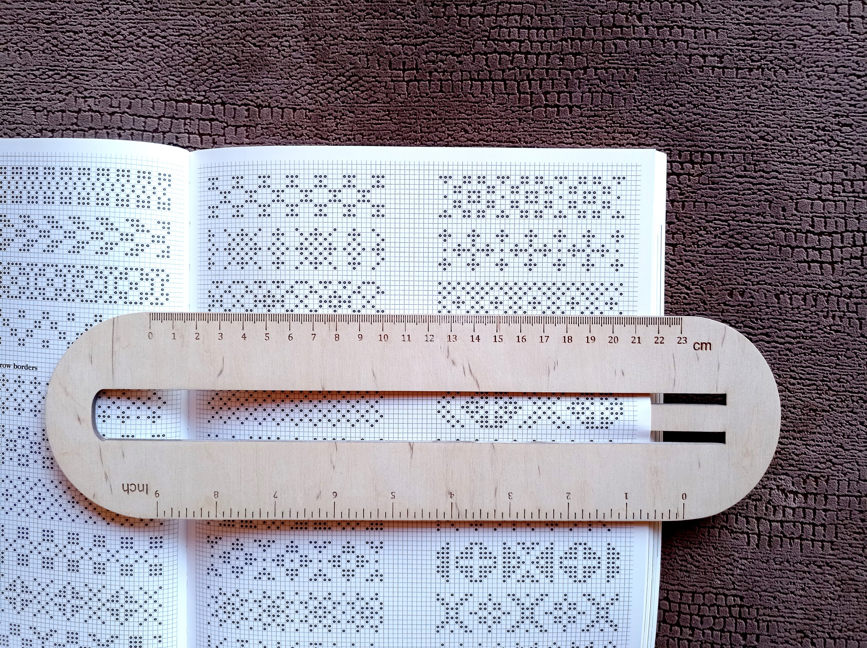 Wooden Jacquard Ruler Diagram Reading Aid Knitting Ruler - Etsy
