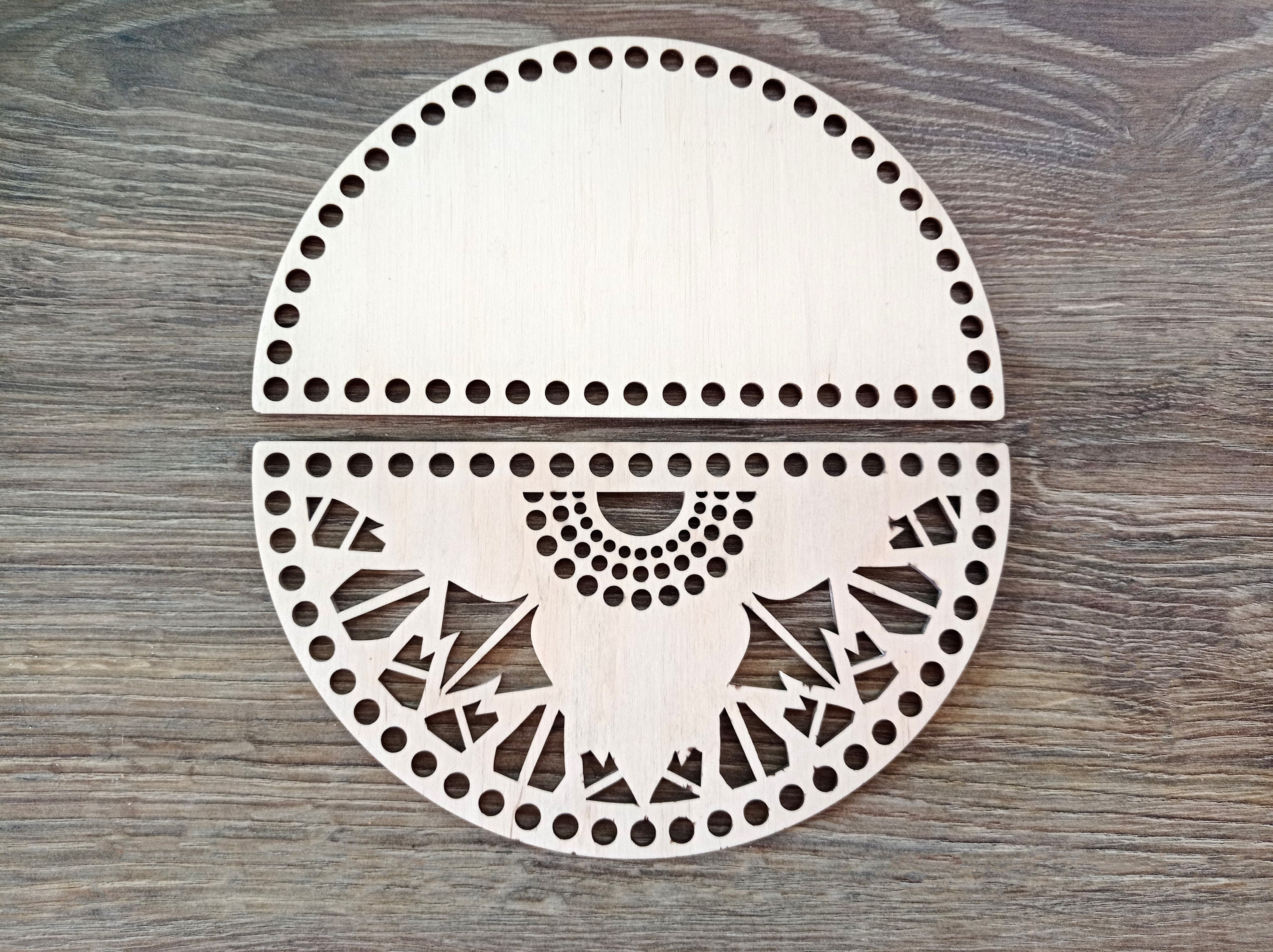 Wooden Semicircle Bottoms for Craft DIY Wood Base Rochet - Etsy
