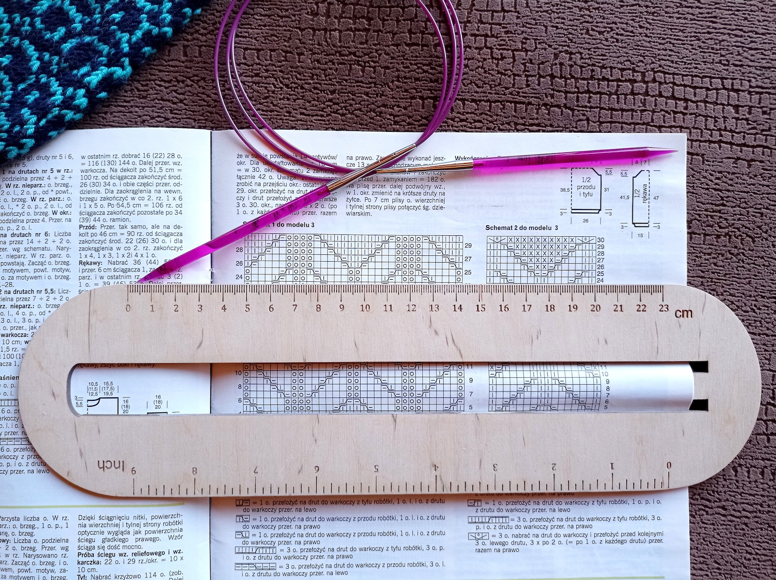 Wooden Jacquard Ruler Diagram Reading Aid Knitting Ruler - Etsy