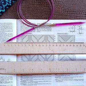 Wooden Jacquard Ruler, Diagram Reading Aid, Knitting Ruler, Tool for ...