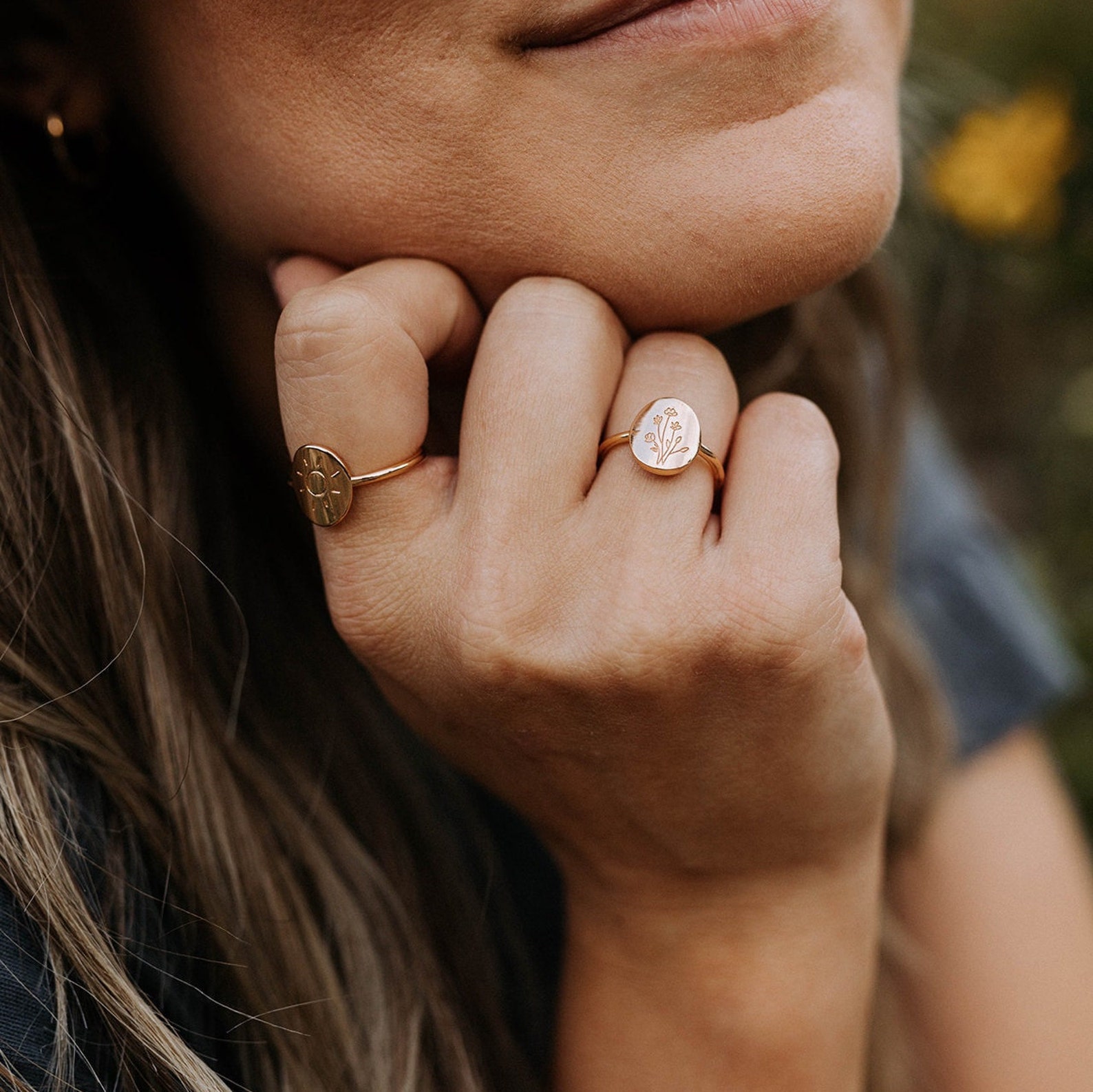 Wildflower Ring 18k Gold Plated Spring Ring Summer Ring | Etsy